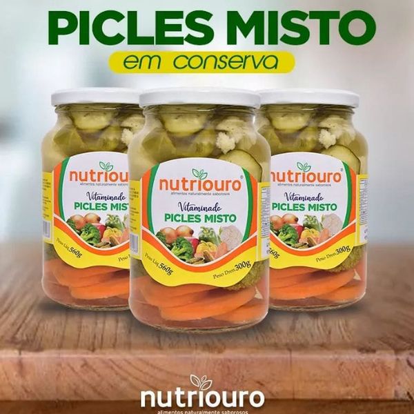Picles Misto em Conserva l NUTRIOURO