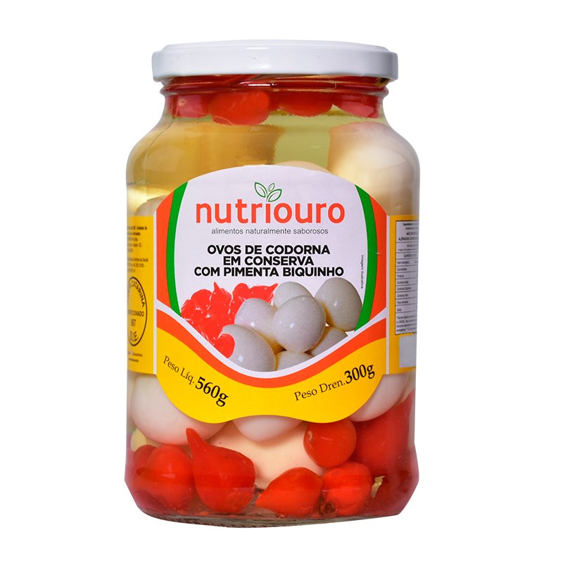 Ovo de Codorna com Pimenta Biquinho em Conserva l NUTRIOURO